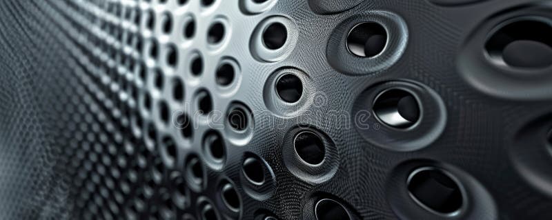 Metallic Background Featuring an Intricate, Perforated Stainless Steel ...