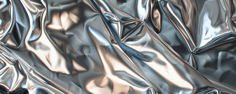 Metallic Background Featuring a Polished Platinum Surface, with Bright ...