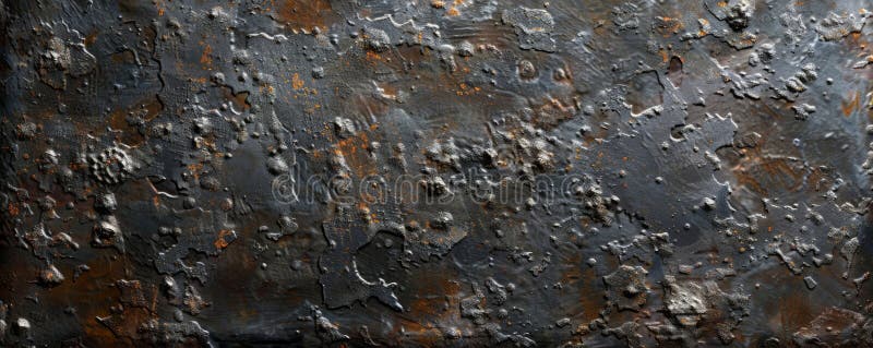 Metallic Background Featuring a Rugged, Pitted Cast Iron Texture, with ...