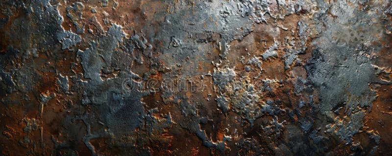 Metallic Background Featuring a Rugged, Pitted Cast Iron Texture, with ...