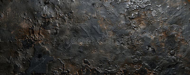 Metallic Background Featuring a Rugged, Pitted Cast Iron Texture, with ...
