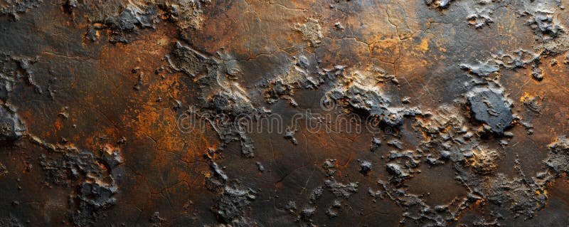 Metallic Background Featuring a Rugged, Pitted Cast Iron Texture, with ...