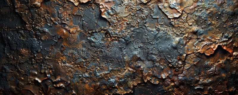 Metallic Background Featuring a Rugged, Pitted Cast Iron Texture, with ...