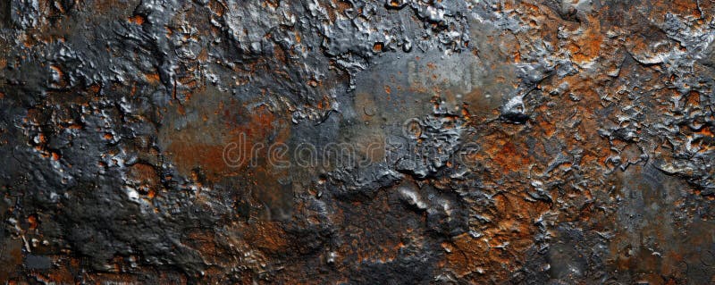 Metallic Background Featuring a Rugged, Pitted Cast Iron Texture, with ...