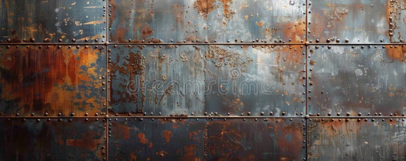 Metallic Background Featuring a Weathered Tin Surface, with Subtle, Aged Patina and Texture ...
