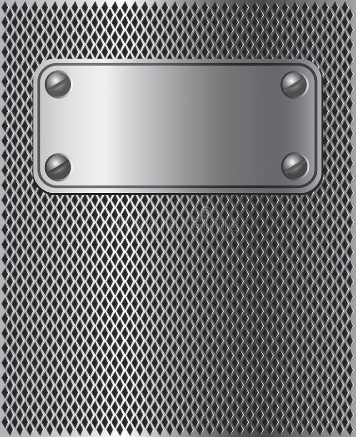 Metallic Background with the Label Stock Vector - Illustration of ...