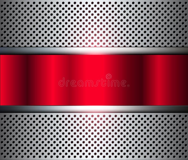 Metallic Background with Perforated Holes Pattern Stock Vector ...