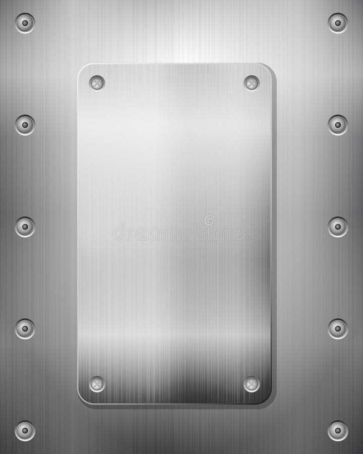 Metallic Plate Background 2 Stock Vector - Illustration of metal ...