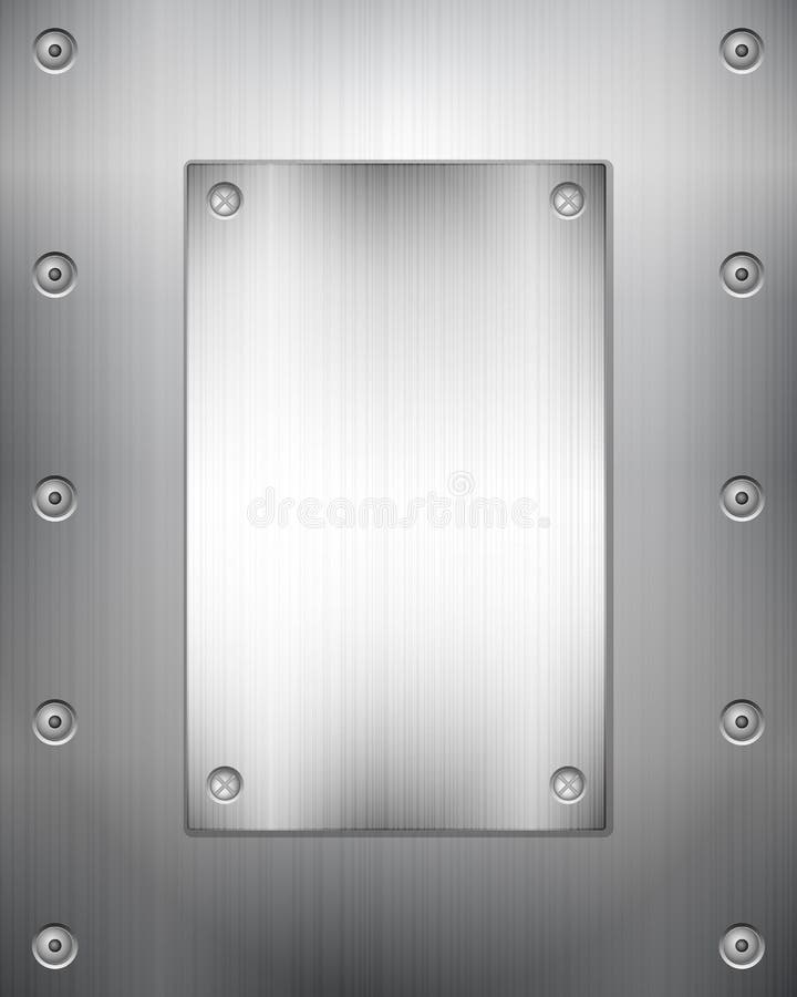 Metallic Plate Background 2 Stock Vector - Illustration of metal ...