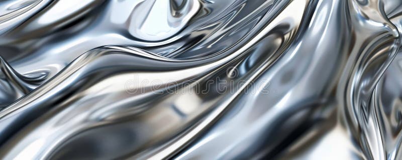 Metallic Background with a Polished Titanium Finish, Reflecting Light ...