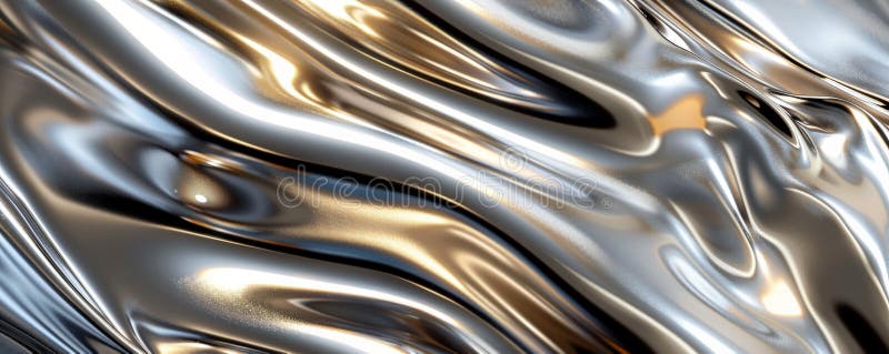 Metallic Background with a Polished Titanium Finish, Reflecting Light ...