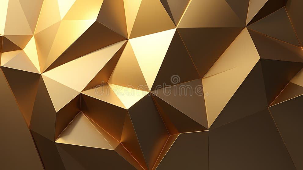 Metallic Background with Reflective Polygons Stock Illustration ...