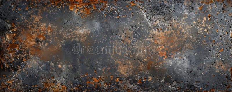 Metallic Background with a Rugged, Pitted Iron Surface, Featuring Deep ...