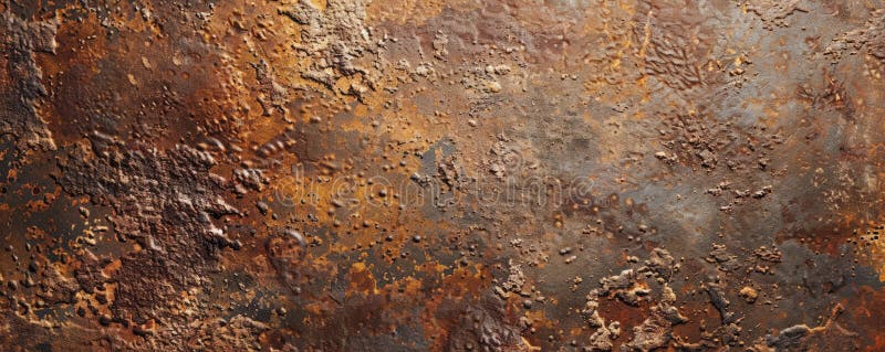 Metallic Background with a Rugged, Pitted Iron Surface, Featuring Deep ...