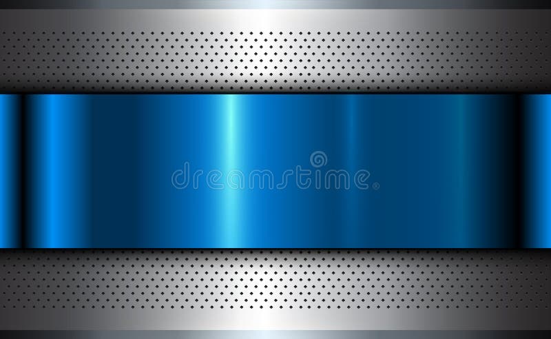 Metallic Background Silver Blue Stock Vector - Illustration of design ...