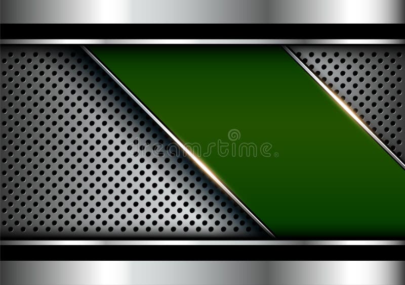Metallic Background Silver Green Stock Vector - Illustration of alloy ...