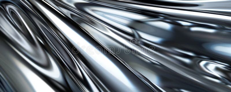 Metallic Background with a Smooth, Reflective Silver Finish, Capturing ...