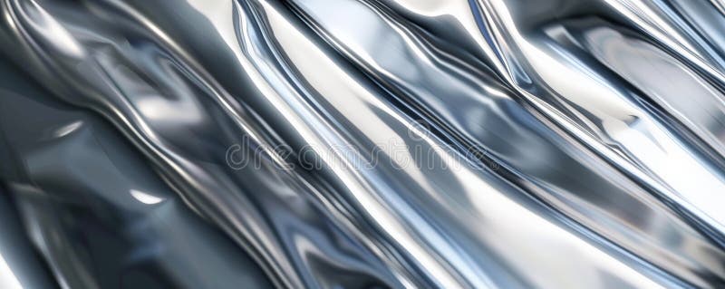 Metallic Background with a Smooth, Reflective Silver Finish, Capturing ...