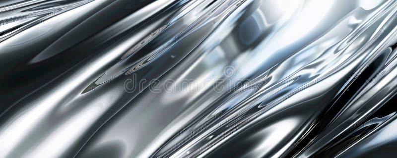 Metallic Background with a Smooth, Reflective Silver Finish, Capturing ...