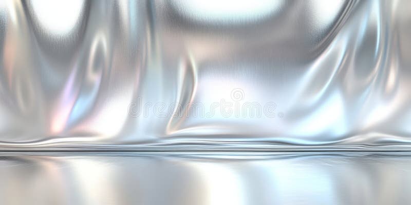 Metallic Background with Soft Iridescent Light Reflecting on Smooth ...