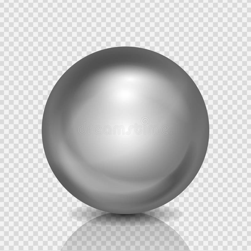 Metallic Ball, 3d Sphere Matte Chrome Texture, Glossy Highlights on a ...