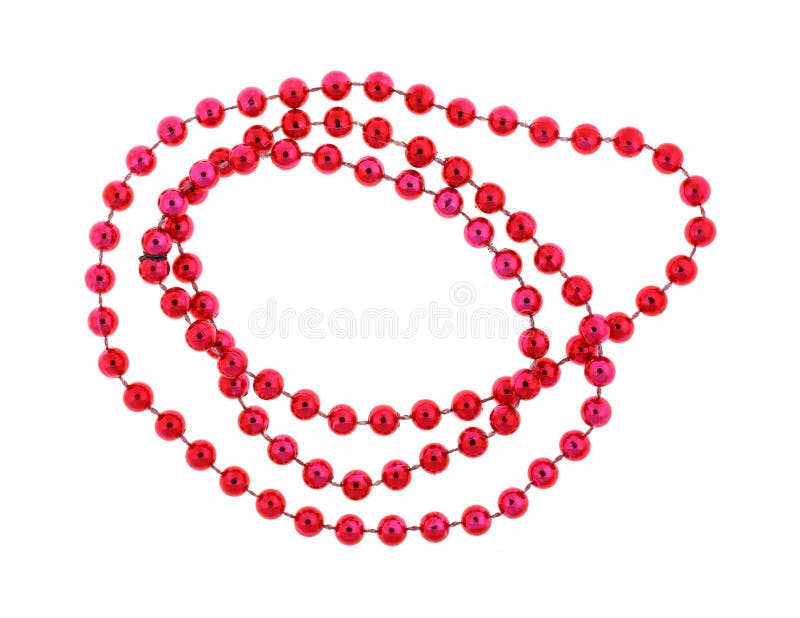 Metallic Beads Red stock photo. Image of strand, brilliant - 31825458