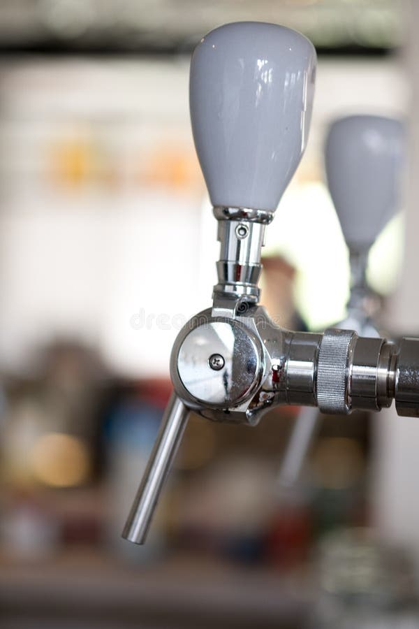 Metallic Beer Taps in a Bar Stock Image - Image of glass, draft: 138282951