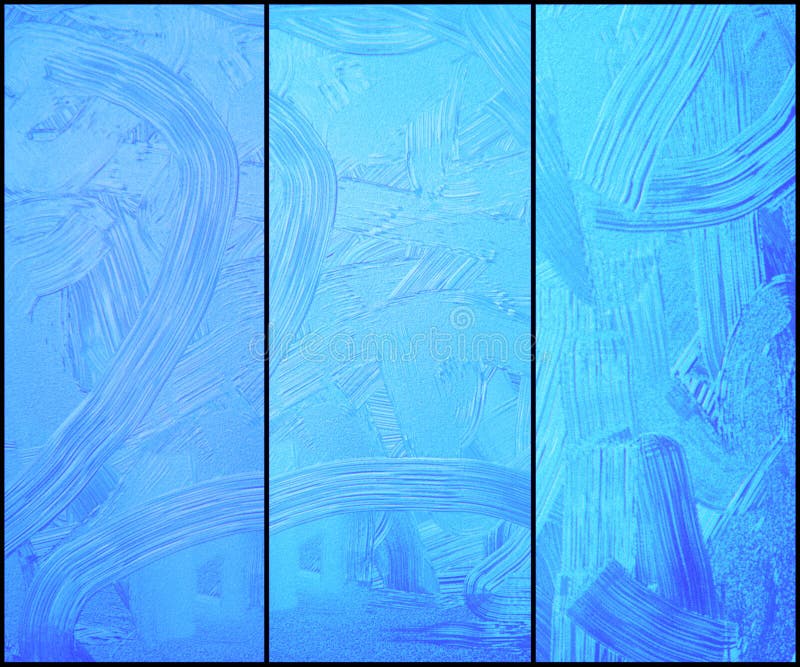 Metallic Blue Background Divided in To Three Sections Stock ...