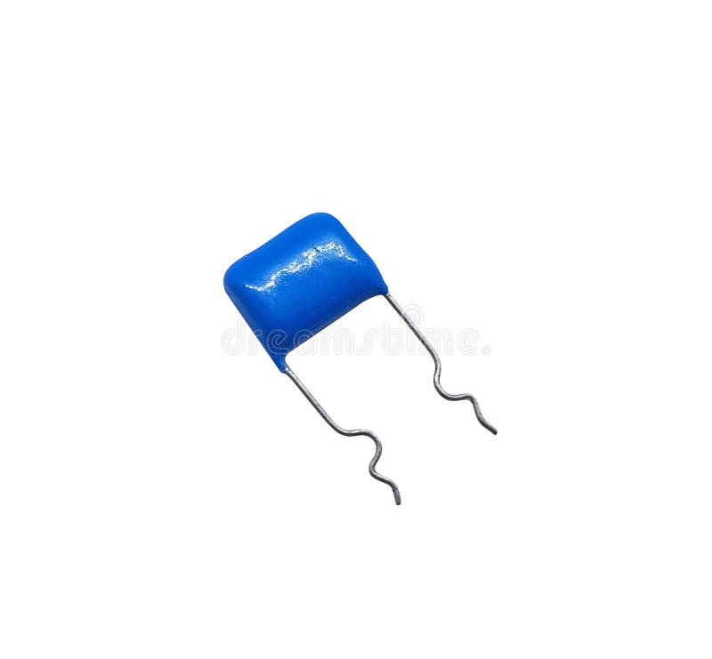 Blue and Silver Isolated Capacitor on the White Background Stock Photo ...