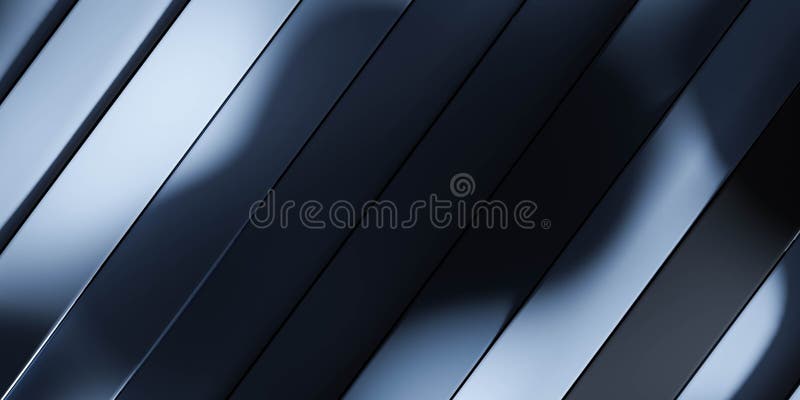 Metallic Blue Colored Wave Pattern Geometric Shape Object 3d Render ...