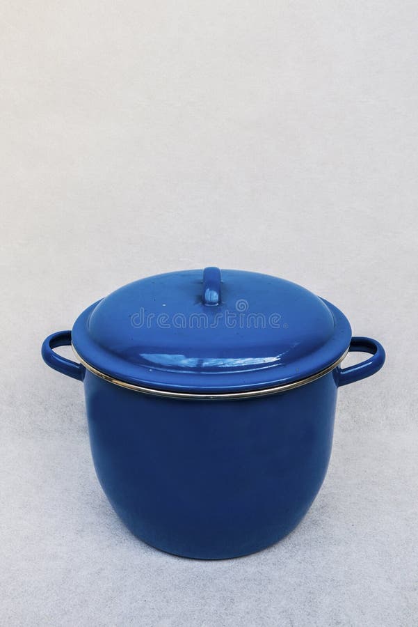 Metallic blue cooking pots stock photo. Image of kitchenware - 42711672