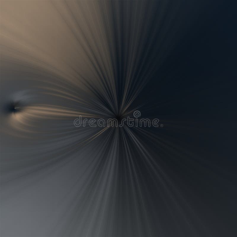 Metallic Blue, Grey and Beige Drawing, Abstract Beams or Flower. 3d ...