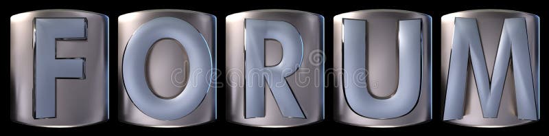 Metallic forum word stock illustration. Illustration of friend - 115160100