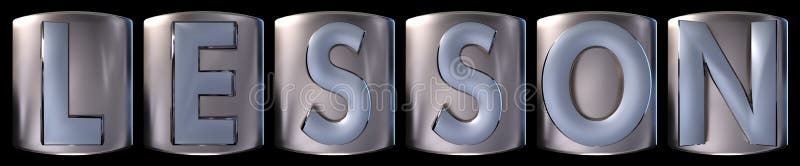 Metallic lesson word stock illustration. Illustration of information ...