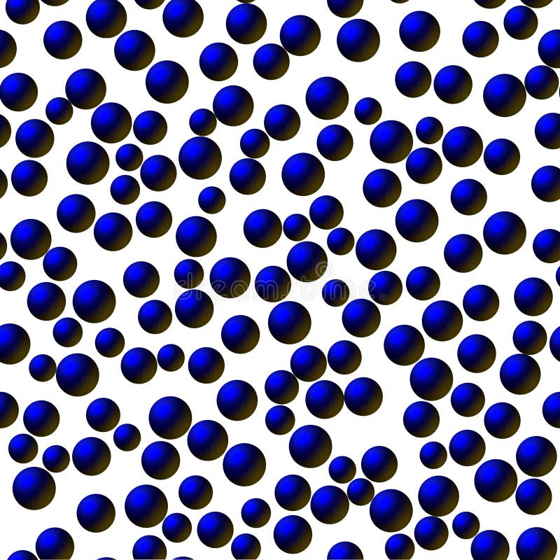 Metallic Blue Spheres on White Background Stock Illustration ...