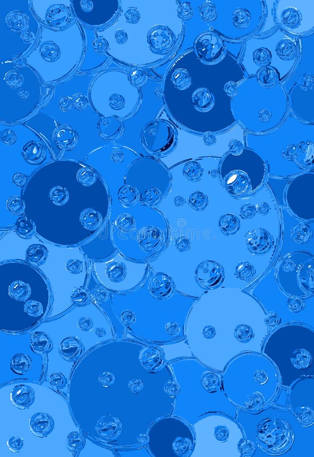 Metallic Blue Water Drops stock illustration. Illustration of circles ...