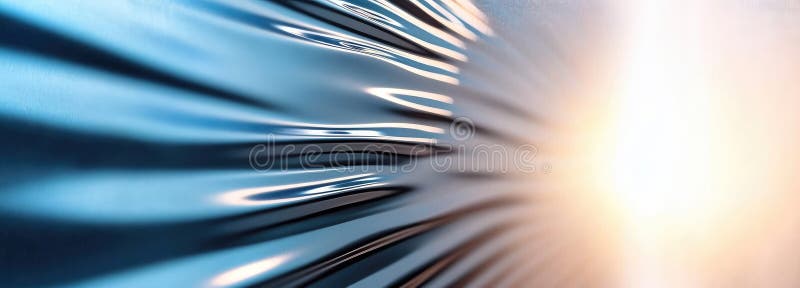 Metallic Blue Waves with Light Reflections in Futuristic Abstract ...