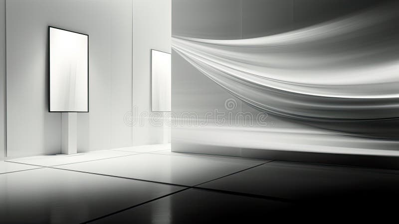 Metallic Blurred Interior with Frame Stock Illustration - Illustration ...