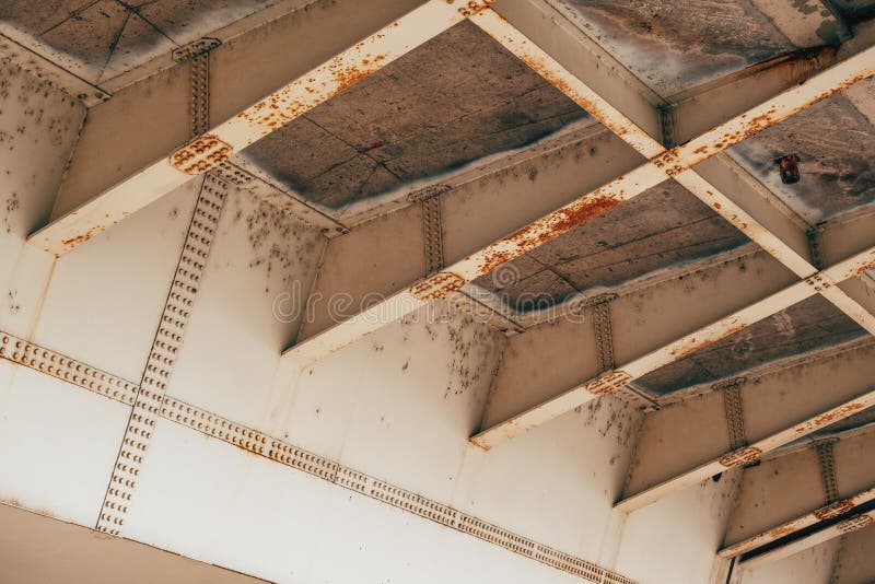 Metallic Bridge Lower Section, Low Angle View Stock Photo - Image of ...