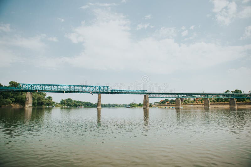 Metallic Bridge Over a Lake in the Daytime Stock Photo - Image of ...