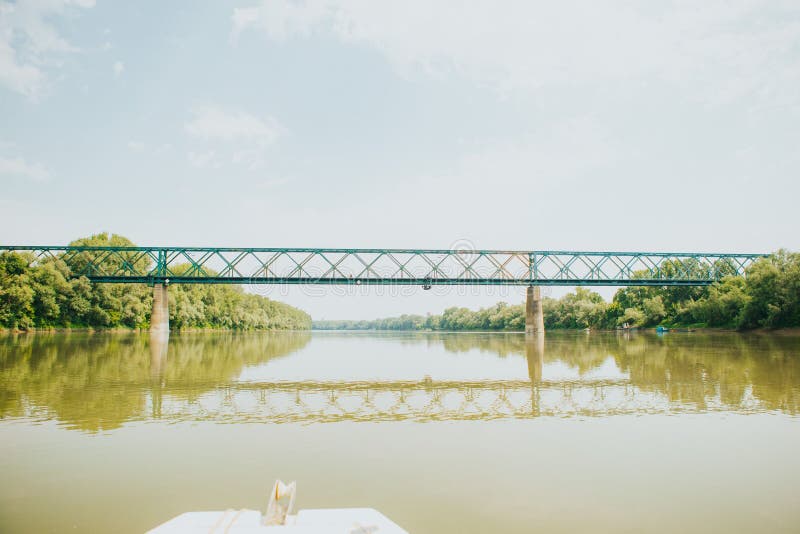 Metallic Bridge Over a Lake in the Daytime Stock Photo - Image of ...