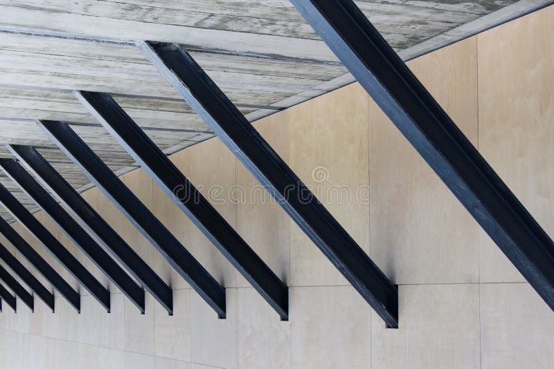 Metallic Bridge Support Beams Located Under Bridge Stock Photo - Image ...