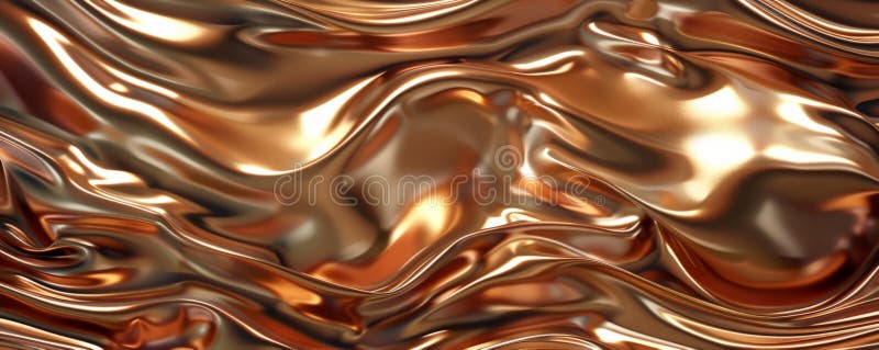 A Metallic Bronze Background with a High-gloss Finish, Reflecting Light ...
