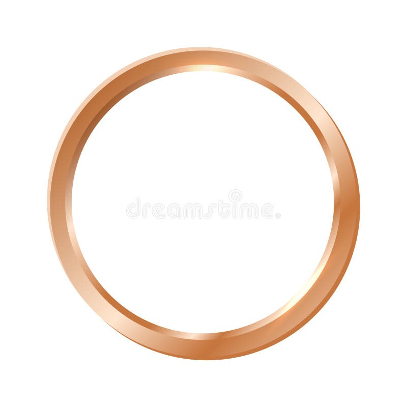 A Metallic Bronze Circular Frame with a Glossy Finish, Symbolizing ...