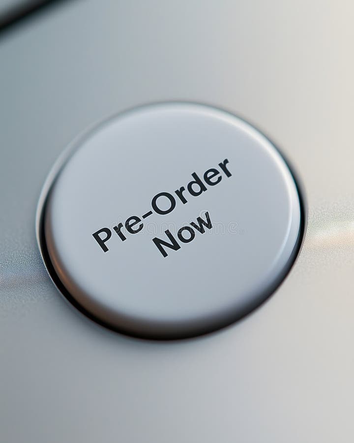 Metallic Button with Pre-Order Now Text Stock Illustration ...