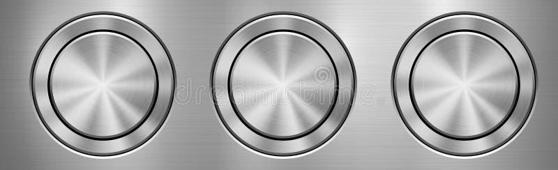 Brushed Metal Rectangle Button Stock Illustrations – 51 Brushed Metal ...