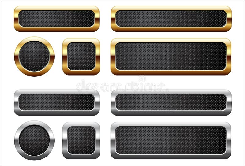 Metallic Buttons stock vector. Illustration of button - 13299898