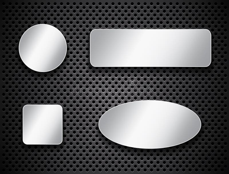 Metallic buttons stock vector. Illustration of circle - 38562043