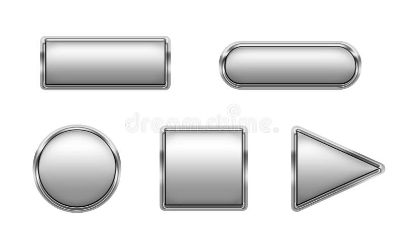 Metallic buttons stock illustration. Illustration of controls - 4634546