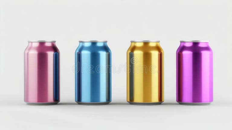 Metallic Cans, Packaging Design Stock Photo - Image of commercial ...